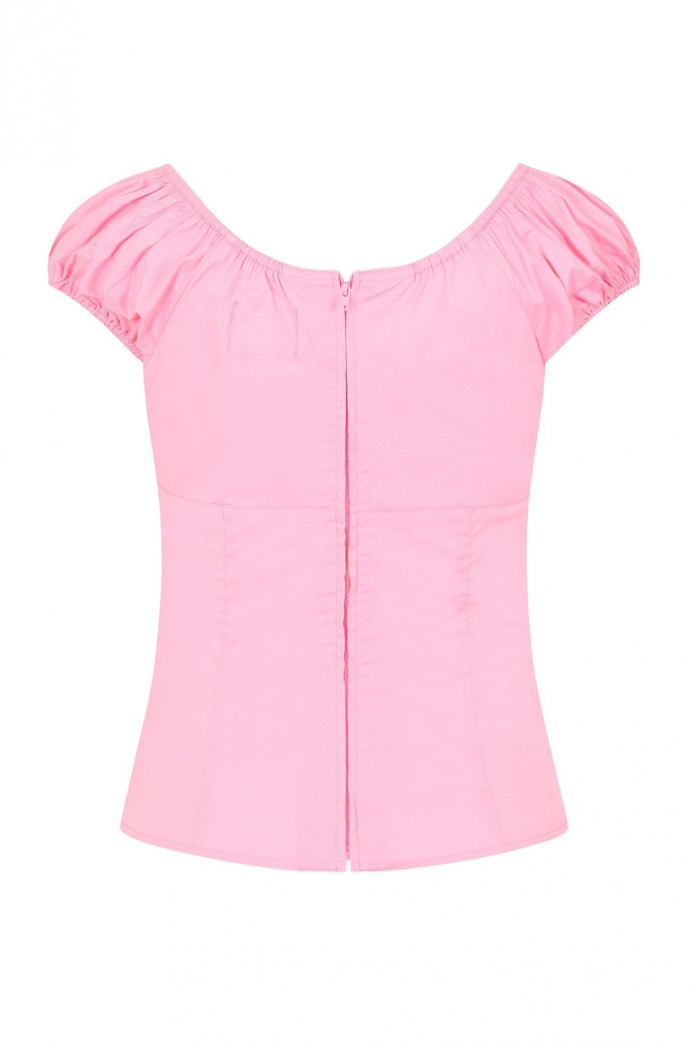 Pink Peasant Style Pinup Top | Double Trouble Apparel
