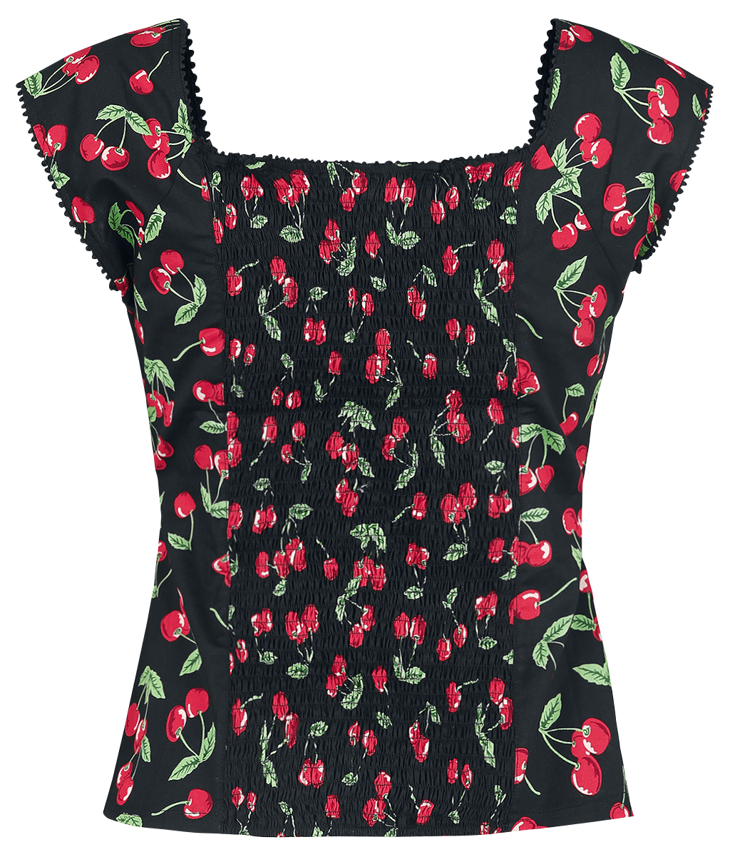 Black & Red Cherry Pie Top | Double Trouble Apparel