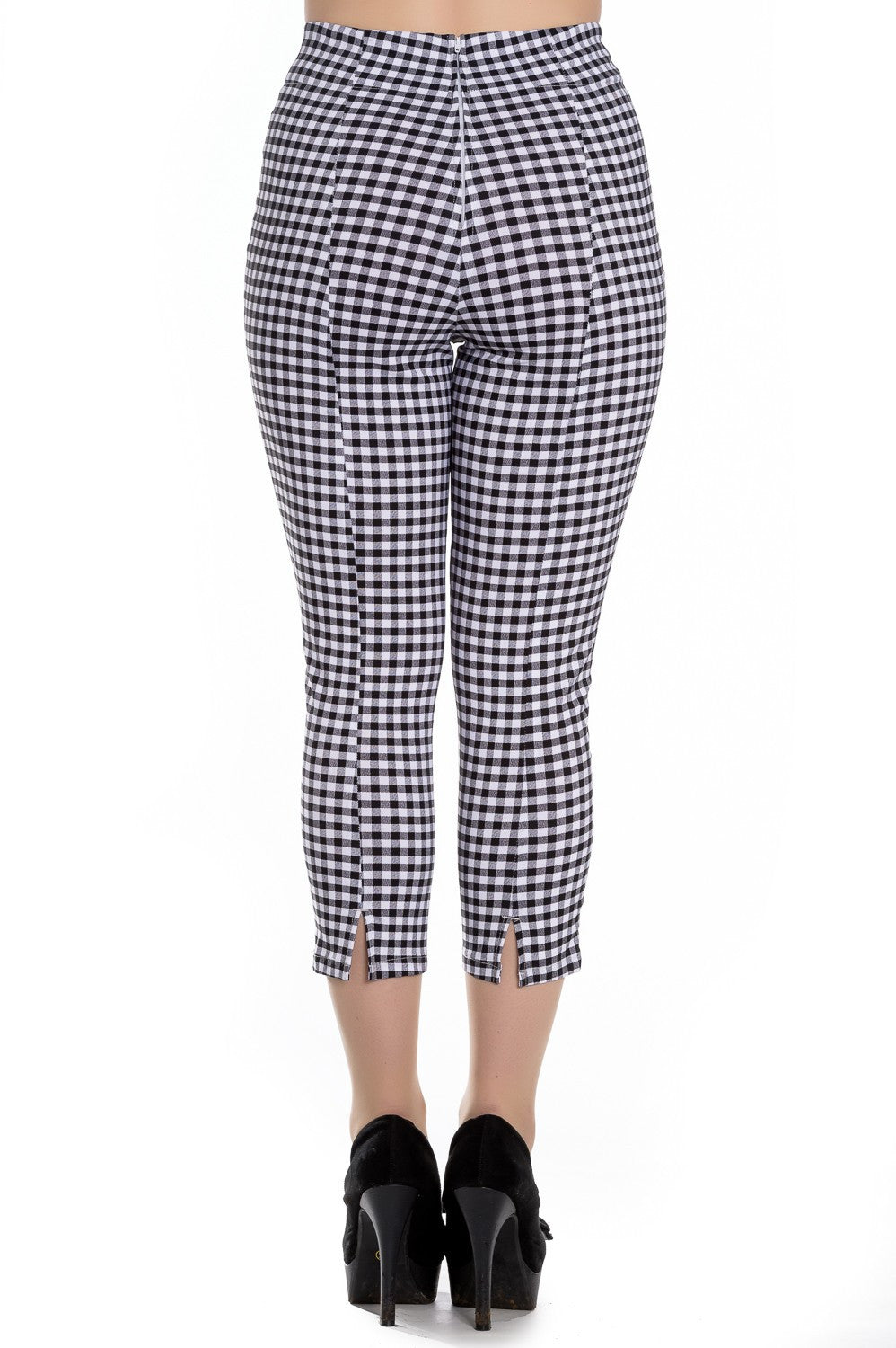High Waist Retro Gingham Judy Capris by Hell Bunny | Double Trouble Apparel